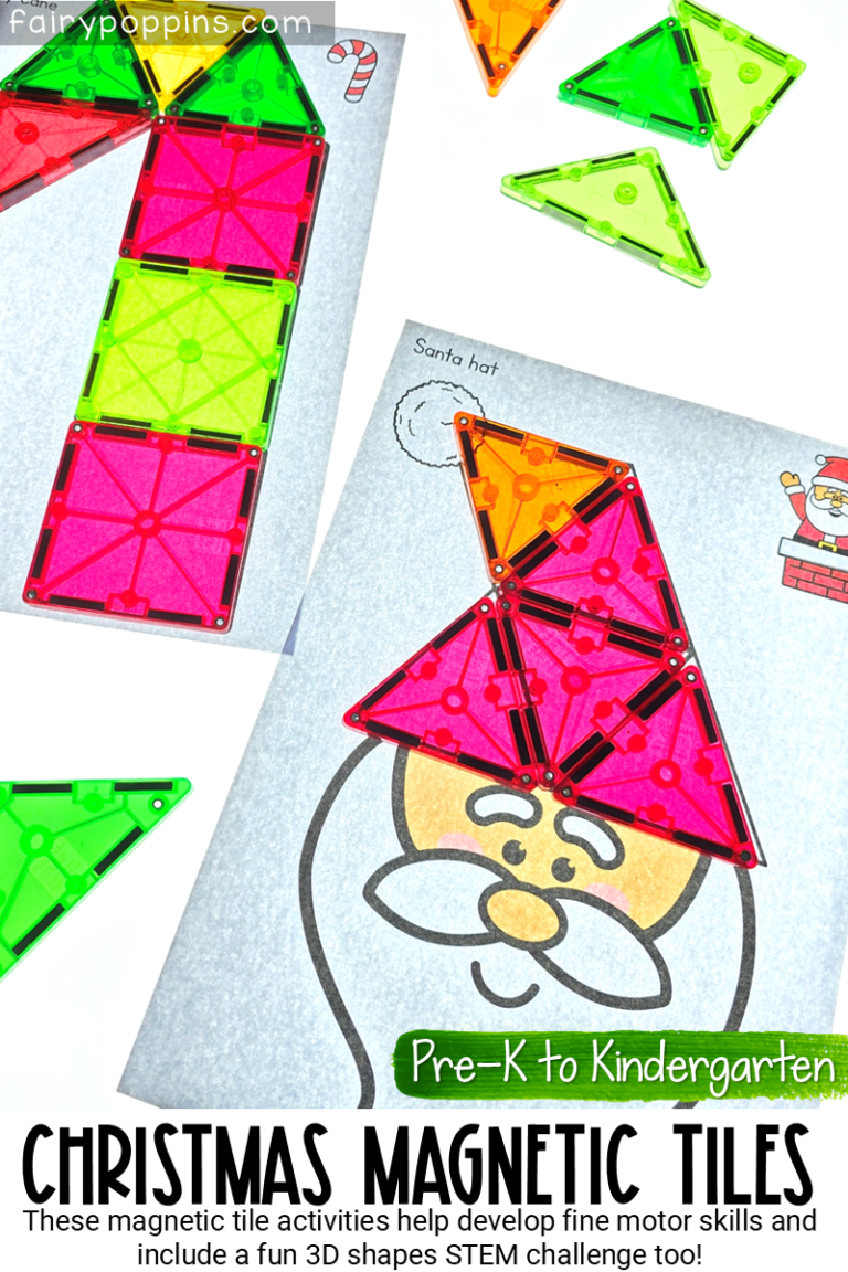 Christmas Magnetic Tile Activities: Festive Fine Motor Fun for Kids ...
