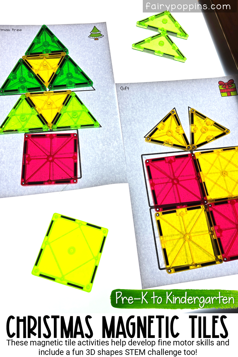 Christmas Magnetic Tile Activities: Festive Fine Motor Fun for Kids ...