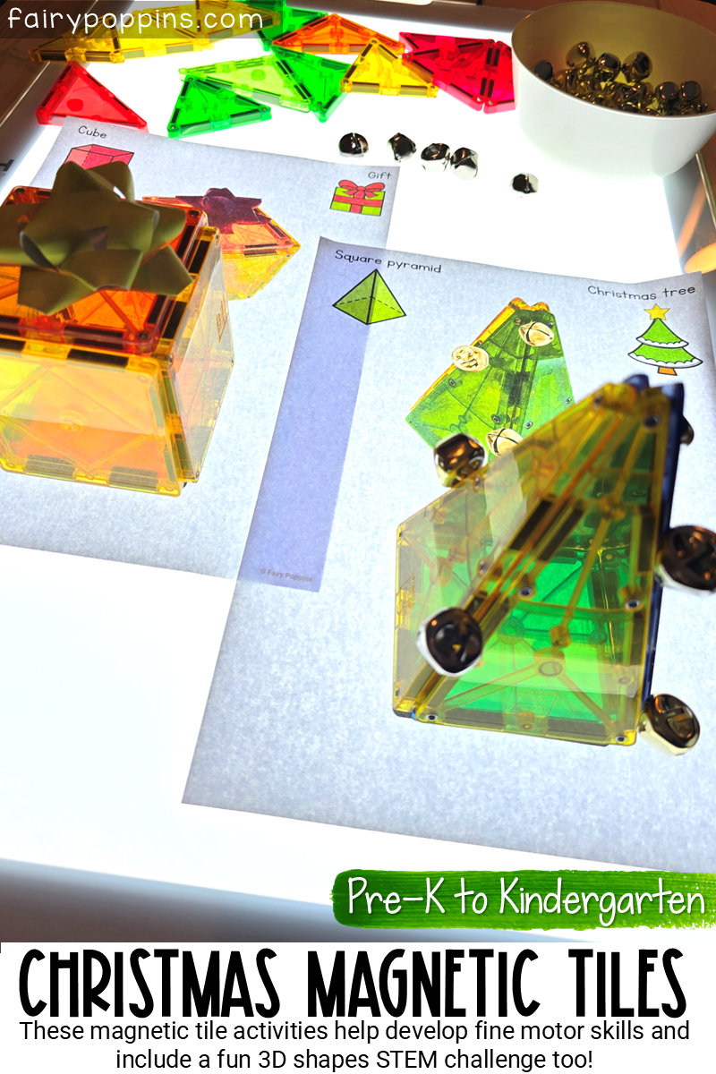Christmas Magnetic Tile Activities: Festive Fine Motor Fun for Kids ...