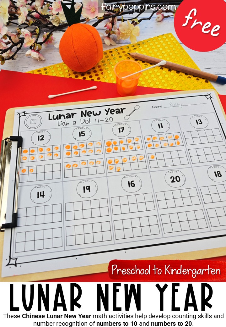 Chinese Lunar New Year Counting Activities for Numbers to 20 - Fairy ...