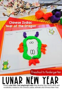 Chinese Lunar New Year Playdough Mats for Early Learners - Fairy Poppins