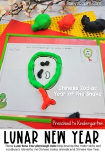 Chinese Lunar New Year Playdough Mats for Early Learners - Fairy Poppins