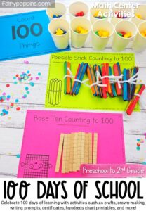 100th Day of School Ideas, Crafts and Activities - Fairy Poppins
