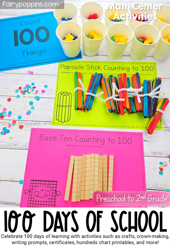 100th Day of School Ideas, Crafts and Activities - Fairy Poppins