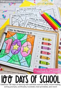 100th Day of School Ideas, Crafts and Activities - Fairy Poppins