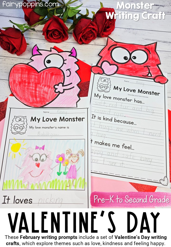 February Writing Prompts for Valentine's Day - Fairy Poppins