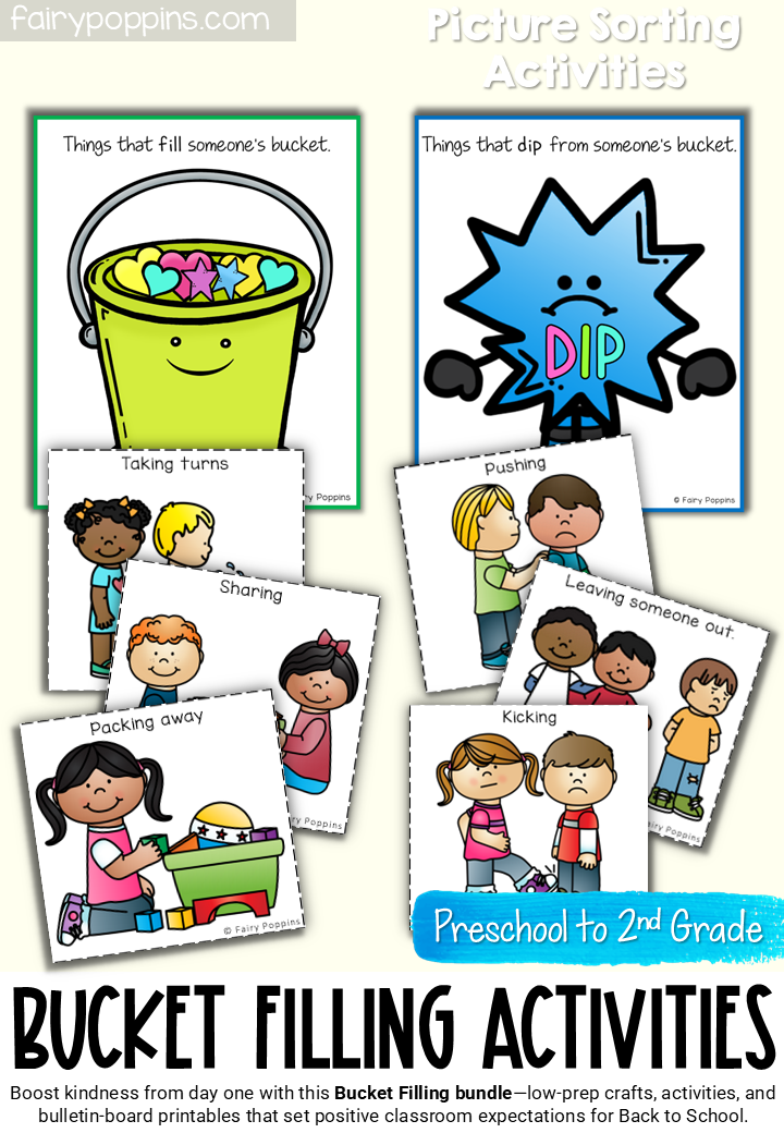 Bucket Filling Activities for a Kinder, Happier Classroom - Fairy Poppins