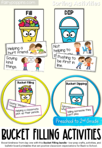 Bucket Filling Activities for a Kinder, Happier Classroom - Fairy Poppins