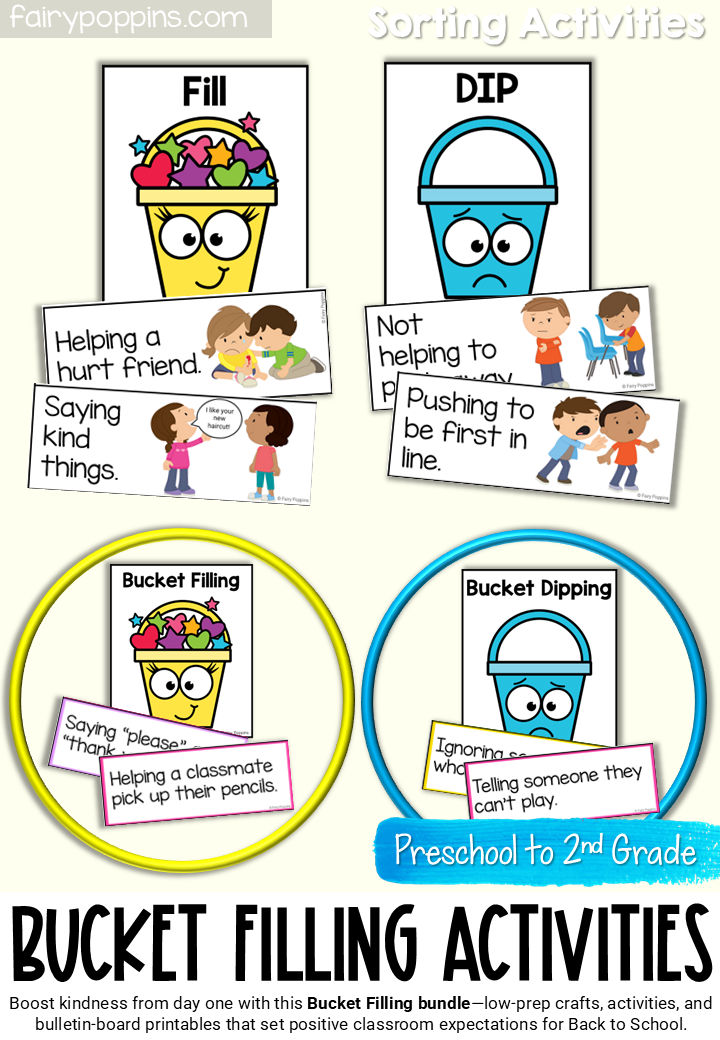 Bucket Filling Activities for a Kinder, Happier Classroom - Fairy Poppins