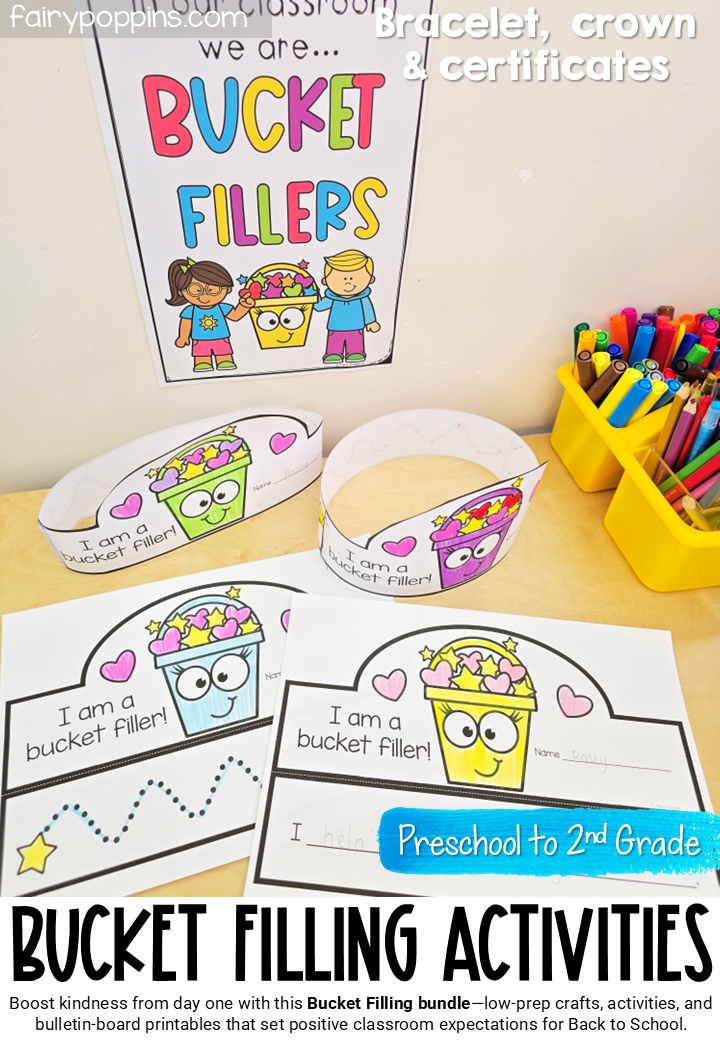 Bucket Filling Activities for a Kinder, Happier Classroom - Fairy Poppins